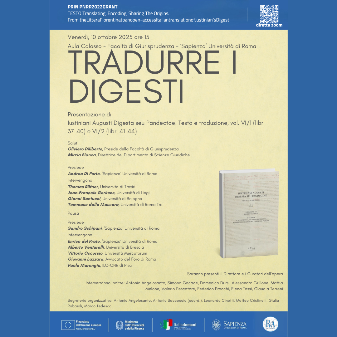 Tradurre i Digesti - CNR-ILC